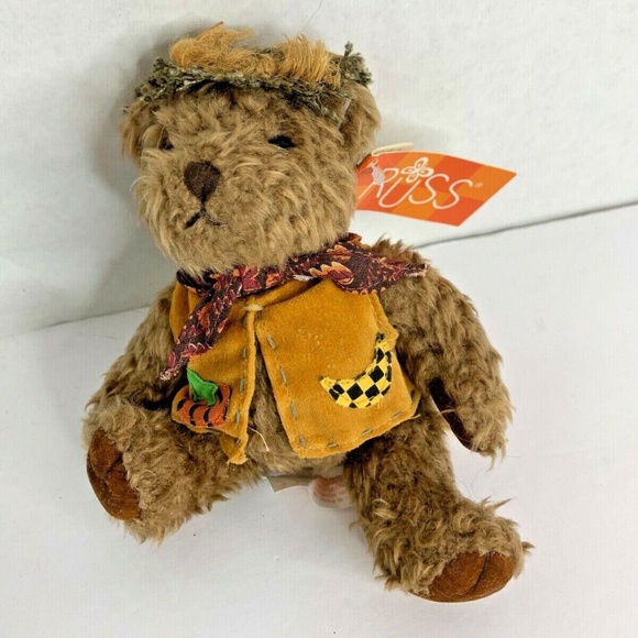 Russ Berrie | Toys | Russ Berrie Scarecrow Bear Plush Stuffed Animal ...